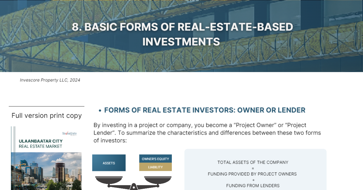 8. Basic forms of real-estate-based investments